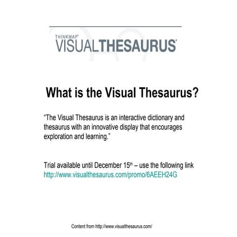 Visual thesaurus | PPT