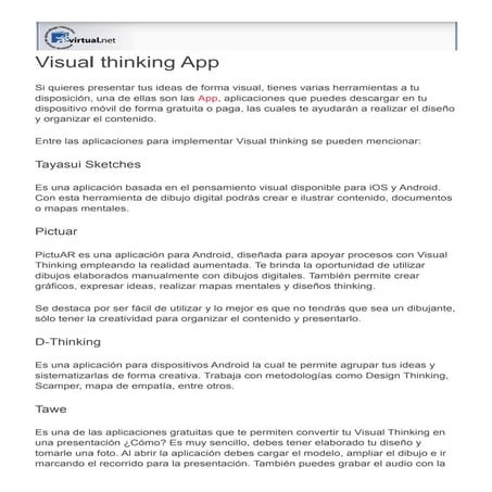 Visual thinking app | PDF
