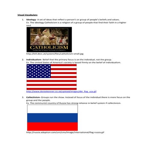 Visual vocabulary | DOCX