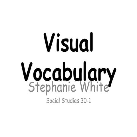 Visual Vocabulary Assignment | PPTX