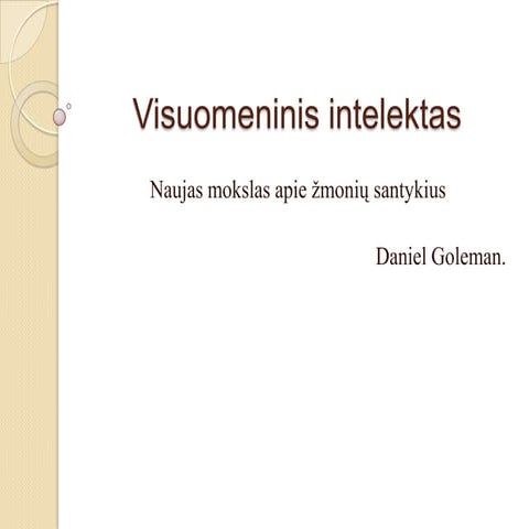 Emocinis intelektas | PPT