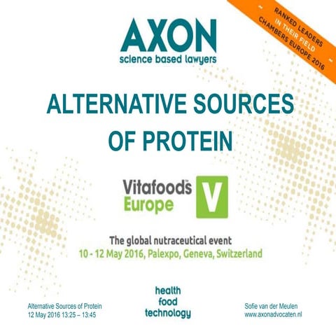 Vitafoods - Alternative Sources of Protein | PPTX