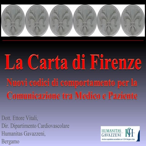 Ettore Vitali - La Carta di Firenze | PPT