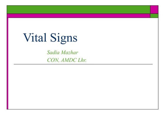 Fundamental of Nursing 4. : Vital Signs | PPT