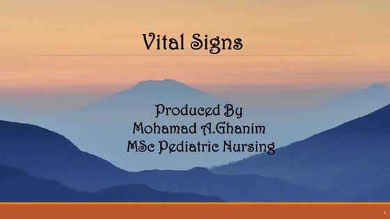 Vital Sign/Cardinal Sign Pediatric.pptxx | PPTX | Heart and ...
