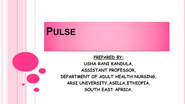 The Pulse and Deep Tendon Reflex Grading Scale | PPTX
