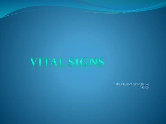 Vital Sign/Cardinal Sign Pediatric.pptxx | PPTX | Heart and ...