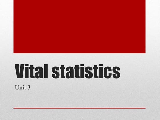 Vital statistics | PPTX