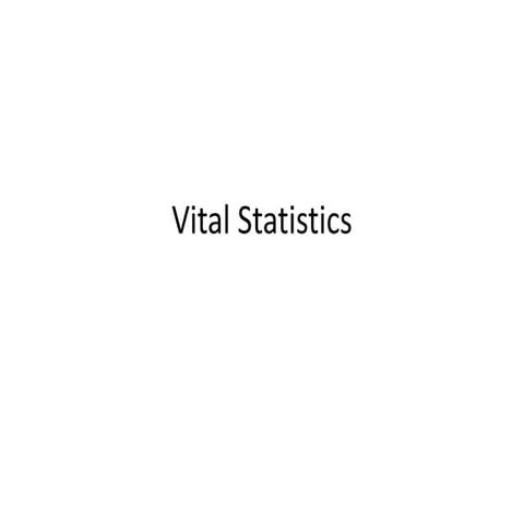 Vital Statistical Terminologies In Medicine.pptx | Free Download