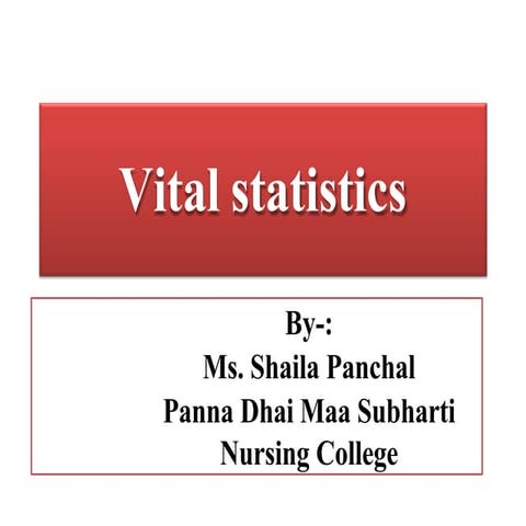 Vital statistics | PPTX