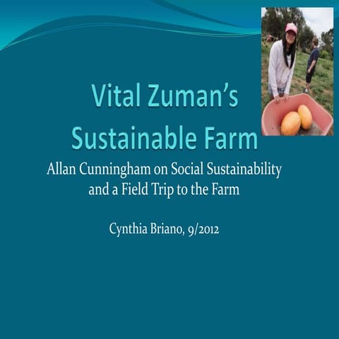 Vital Zuman Sustainable Farm | PPTX | Agriculture | Industries