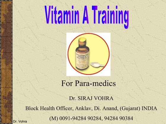 Vitamin A Deficiency & Eye | PPT