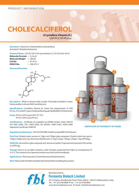 Fermenta Biotech Ltd Information | PDF