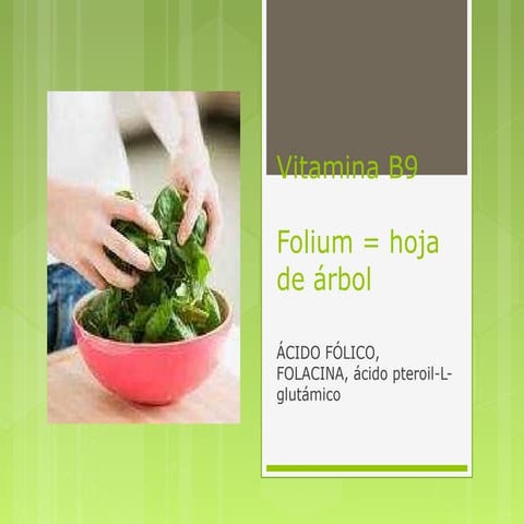 Vitamina b9 (pp tminimizer) | PPT