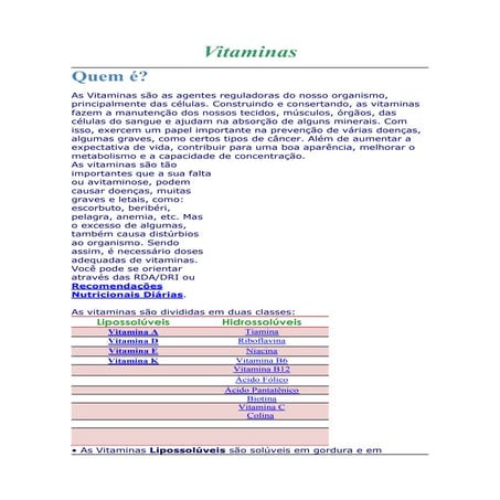 Vitaminas | PDF