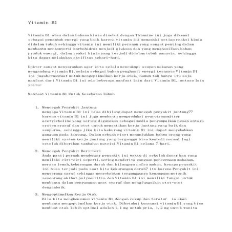 Vitamin b1 | DOCX