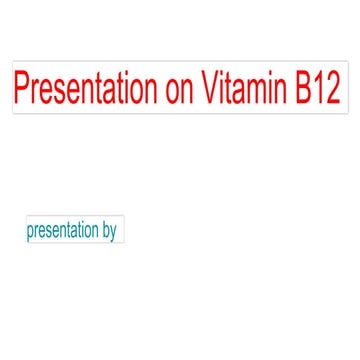 Vitamin b12 | PPT