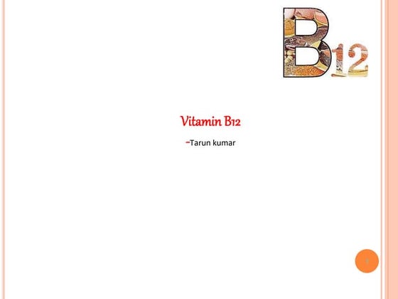 Production of vitamin B12 | PPT