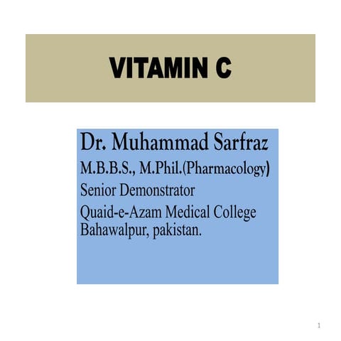Vitamin c, Ascorbic acid | PPT