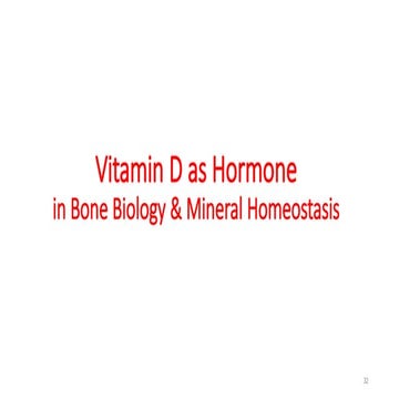 Vitamin D as a Hormone: Roles in Pediatric Bone Health and Mineral ...