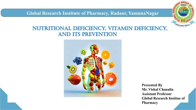 Malnutrition and deficiency diseases | PPTX | Nutrition | Healthy Living
