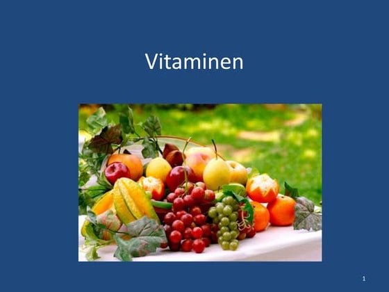 Vitaminen en mineralen | PPT