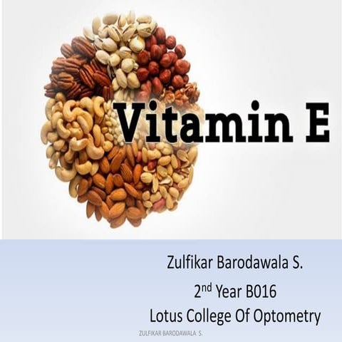 VITAMIN E - NUTRITIONAL STUDY. | PDF