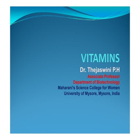 vitamins ppt | PDF