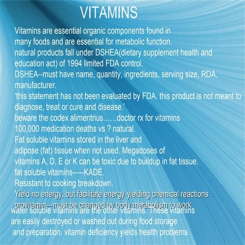Vitamins | PPT