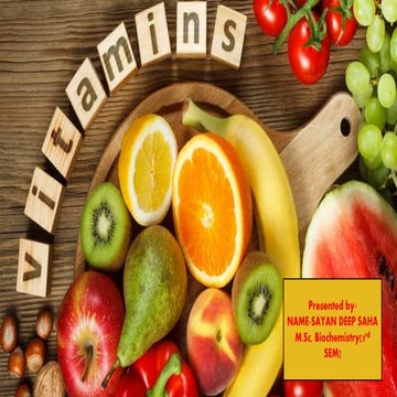 Vitamins | PPTX | Healthy Cooking and Eating | Food & Drink