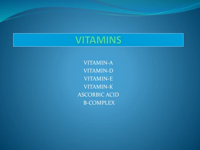 Project chemistry on vitamins | PDF