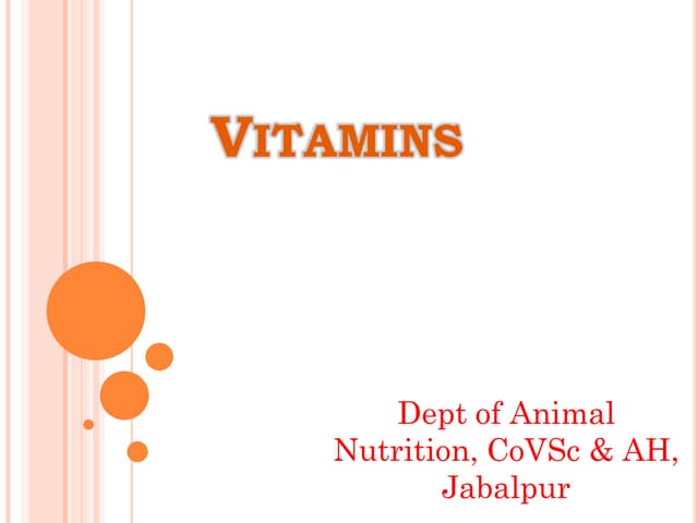 FAT AND WATER SOLUBLE VITAMINS | PPTX