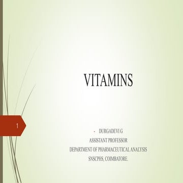 VITAMINS.pptx | Eye and Vision Conditions | Diseases and Conditions