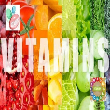 Introduction to vitamins and fat soluble vitamins | PPTX