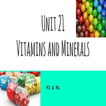Vitamins and minerals | PPTX