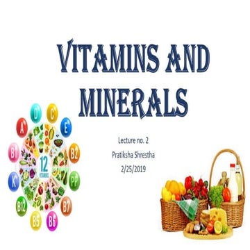 Vitamins and minerals | PDF