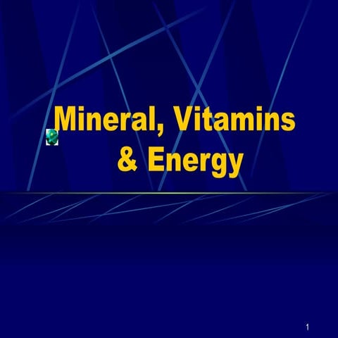 Vitamins and minerals | PPT