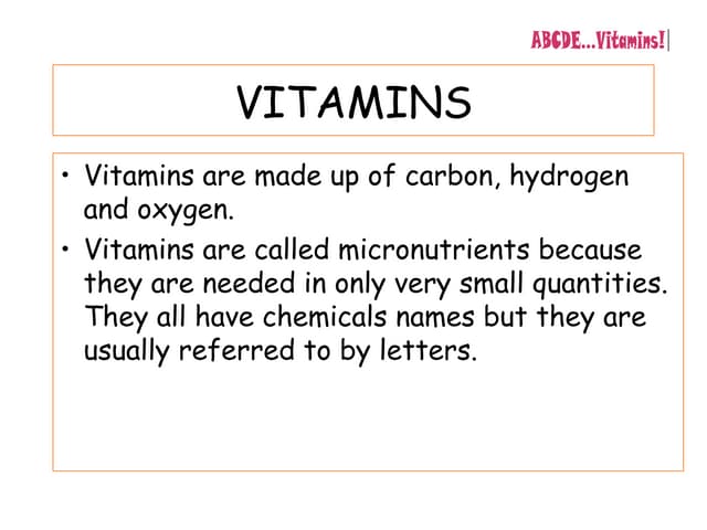 Vitamins and minerals | PPT