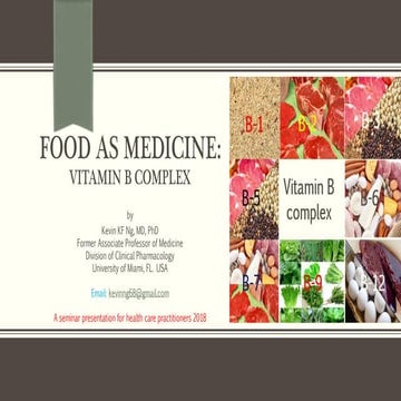 Food as Medicine: Vitamin B complex | PDF