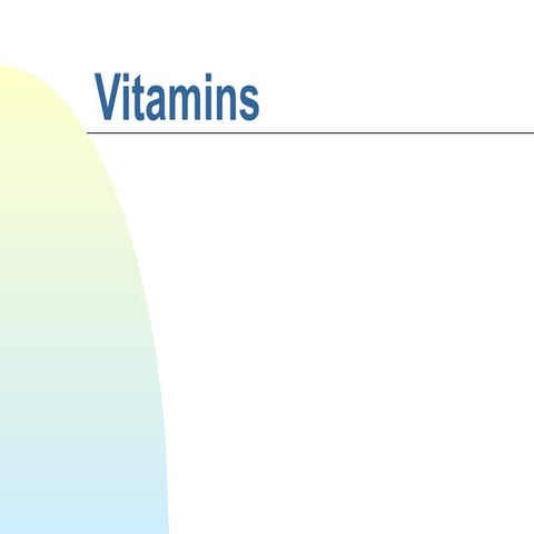 Vitamins part 1 | PPT