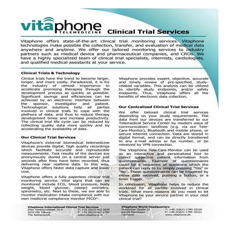 Vitaphone Tele Ecg System | PDF