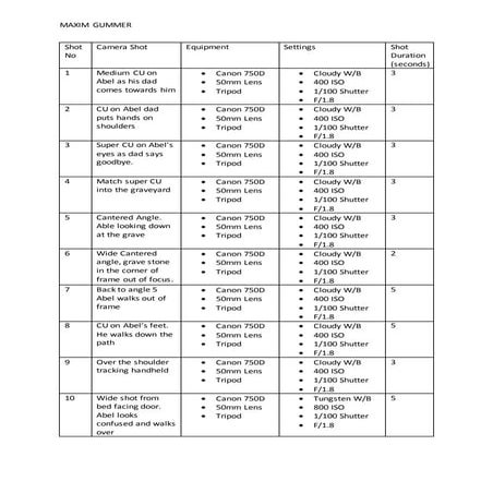 Vita production script | DOCX