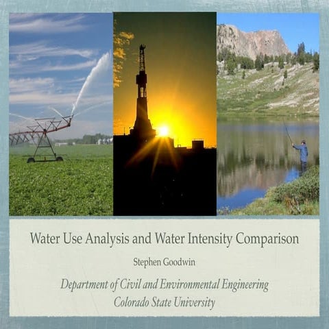 Water Use Analysis & Water Intensity Comparison | PDF