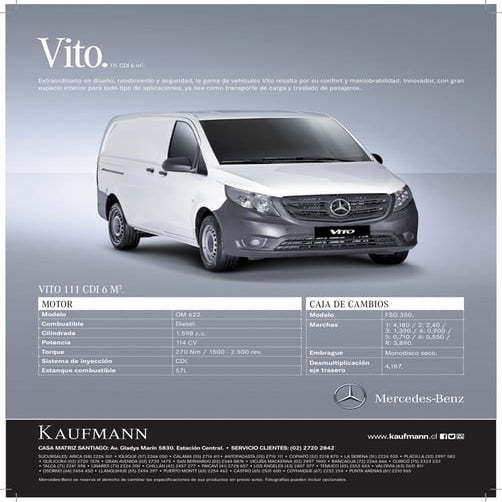 Vito 111 cdi 6 m3 | PDF
