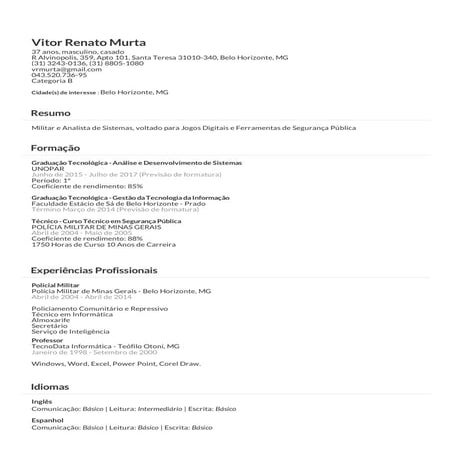 Vitor curriculum | PDF