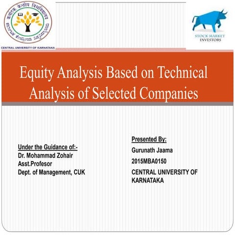 Equity analysis Based on technical analysis of stocks | PPTX