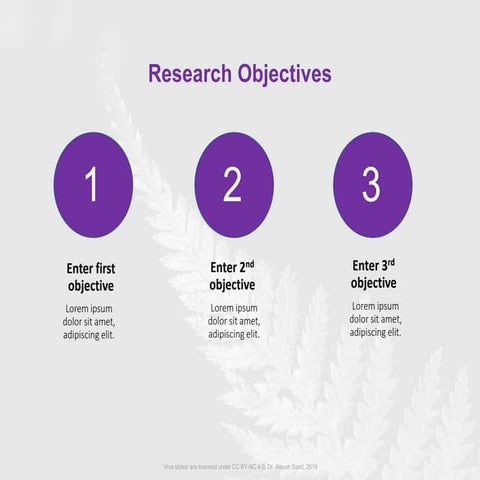 Free VIVA Presentation Templates | 4Research Objectives | PPTX