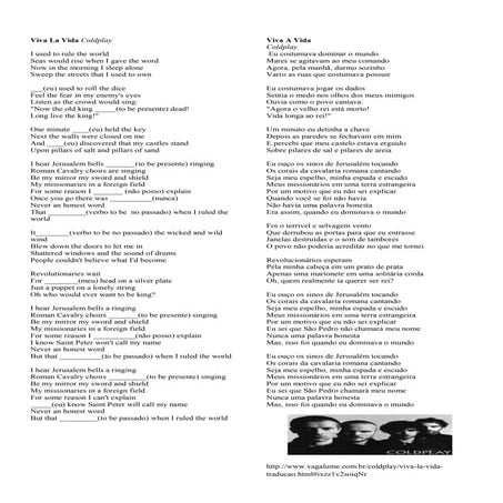 Viva la vida atividade | DOCX