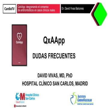 QxAApp: desgranando el consenso de antitrombóticos en casos clínicos ...