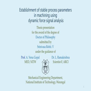 optimization of drilling process parameter | PPTX